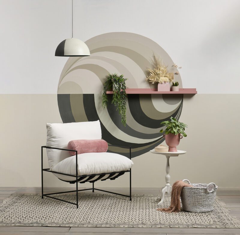 Tonal marble mural living: RESENE - Metropol