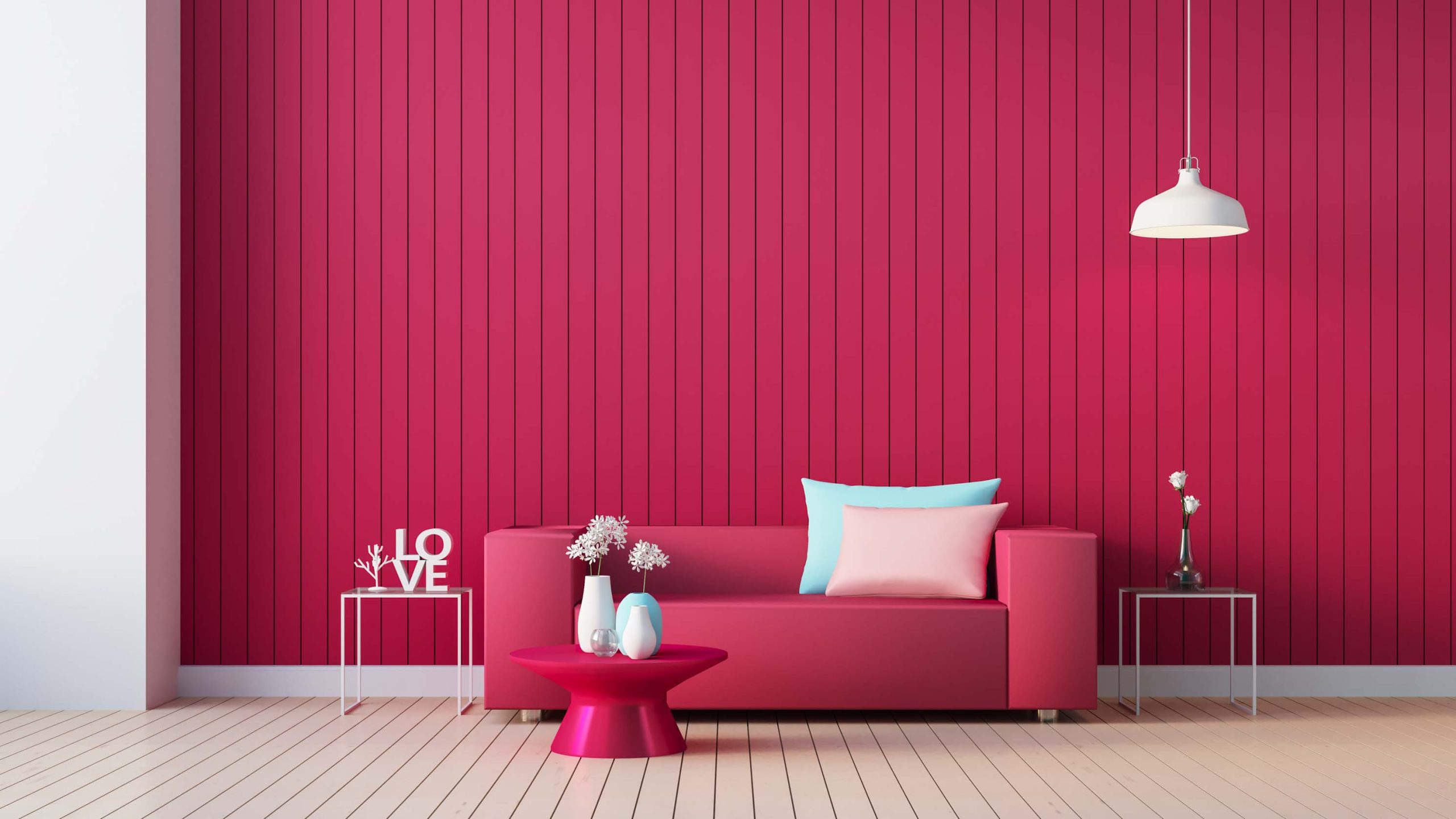 Viva Magenta room interior color of the year 2023 - Metropol